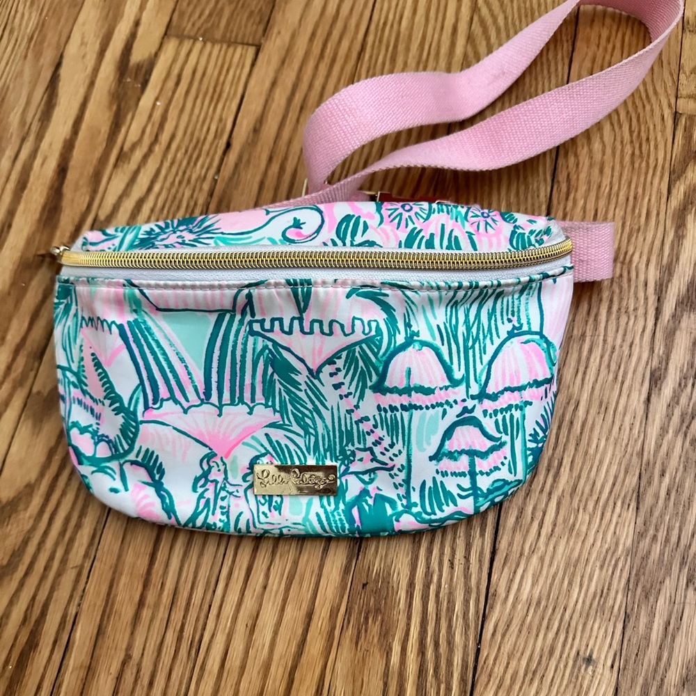 Lilly Pulitzer Fanny Pack Waist Belt Bag Pink Agate G… - Gem